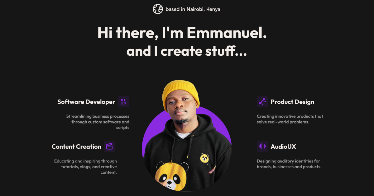 Emmanuel Allan | Software Developer from Nairobi, Kenya | Full-Stack & Indie Hacker